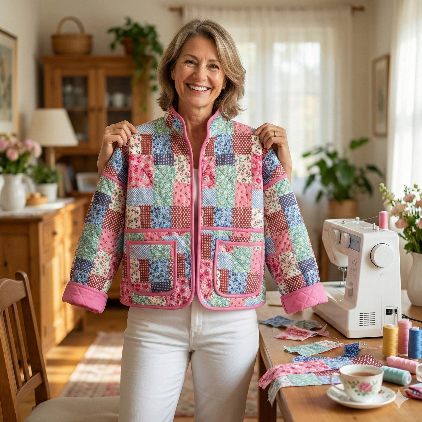 Quilted Jacket Beginner Sewing Pattern | Sizes XXS-5XL | Jacket Cardig